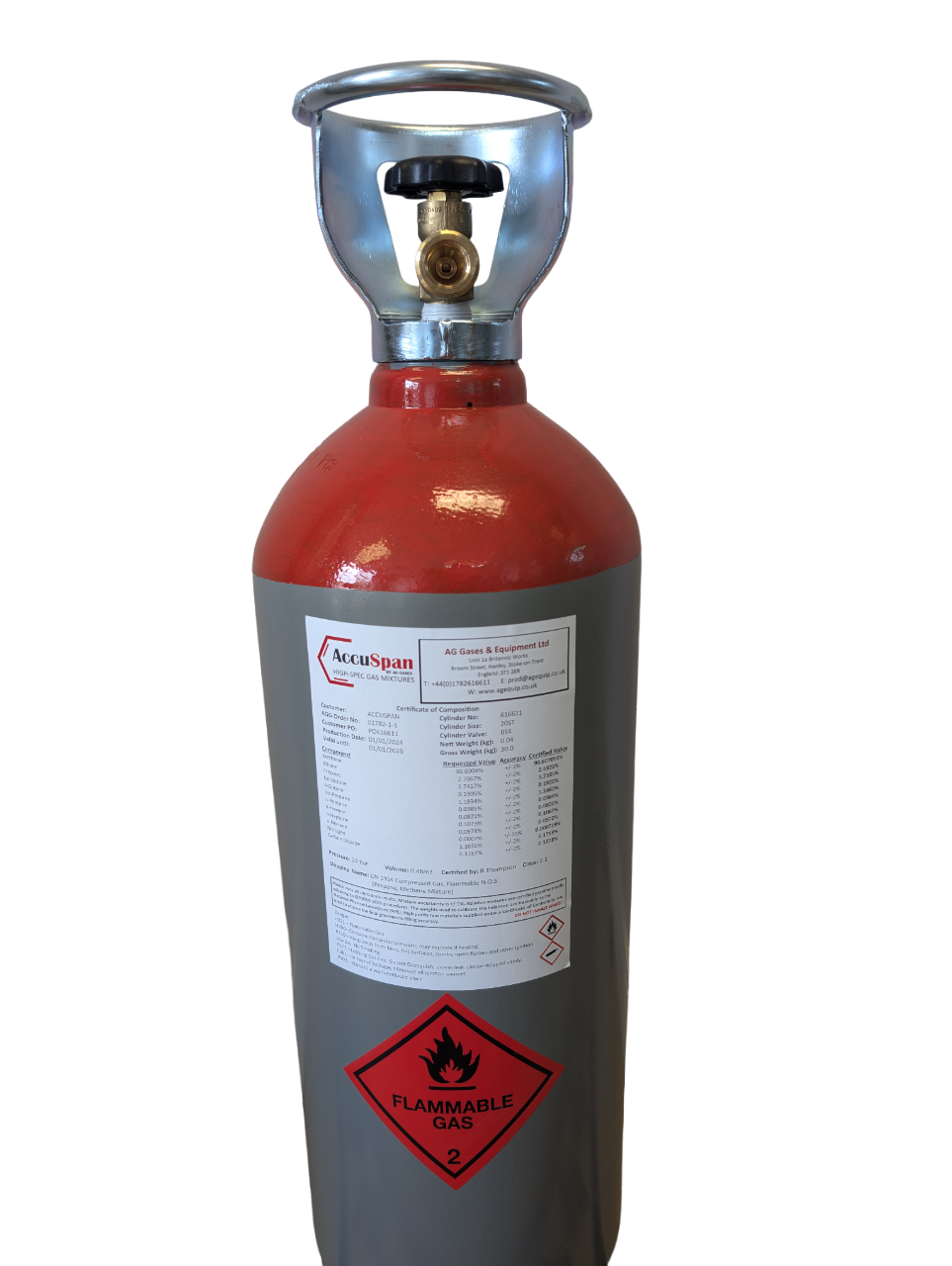High-Pressure Refillable Gas Cylinders | AccuSpan Gases
