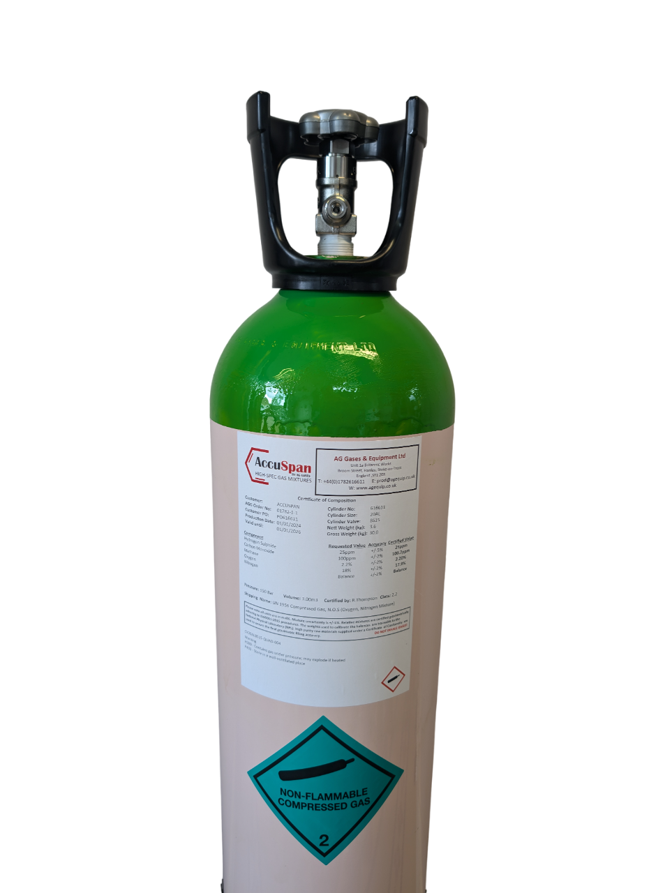 High-Pressure Refillable Gas Cylinders | AccuSpan Gases