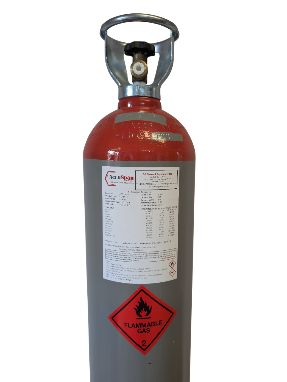 High-Pressure Refillable Gas Cylinders | AccuSpan Gases