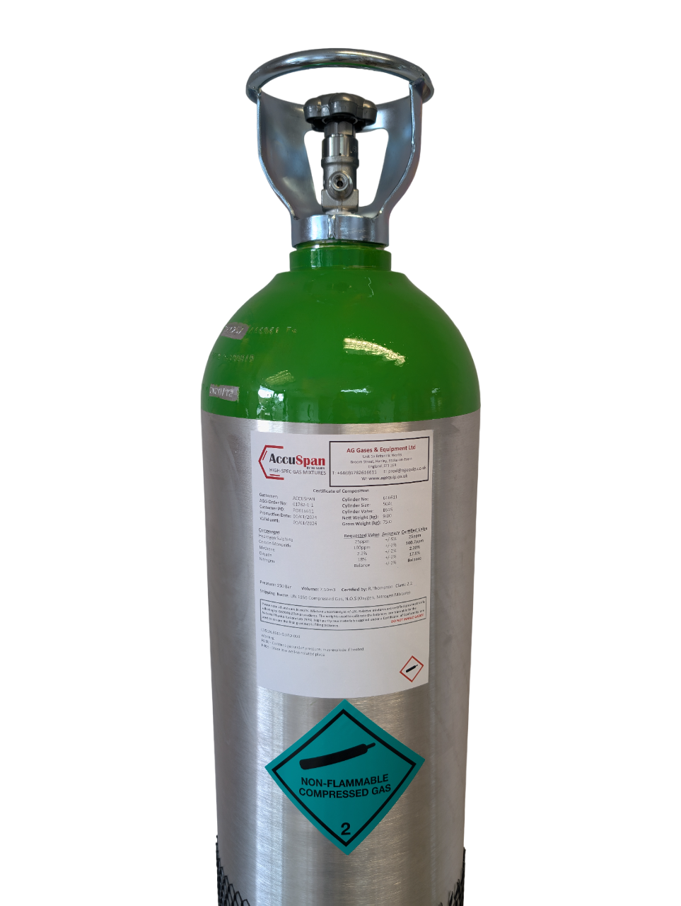 High-Pressure Refillable Gas Cylinders | AccuSpan Gases