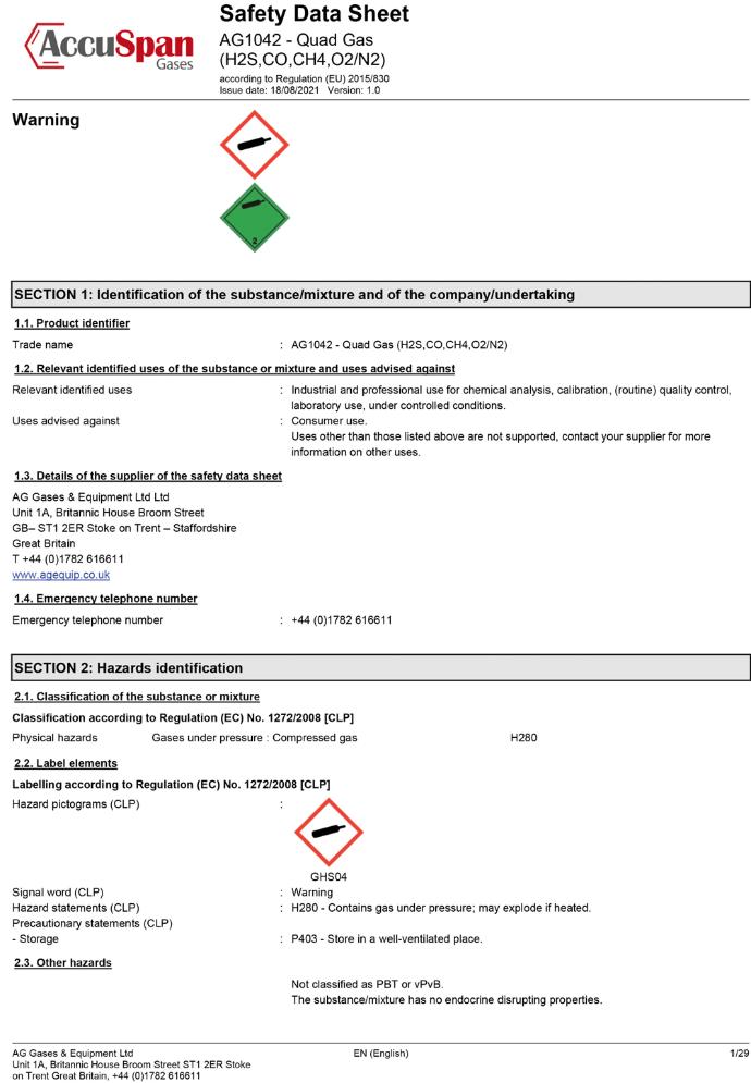 Safe Gas Handling & Compliance | AccuSpan Gases